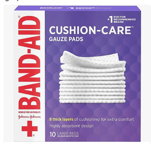Band-Aid Brand Cushion Care Non-Stick Gauze Pads, Individually-Wrapped ...