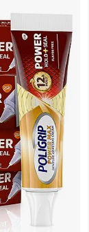 Super PoliGrip Power Max Power Hold plus Seal Denture Adhesive Cream ...